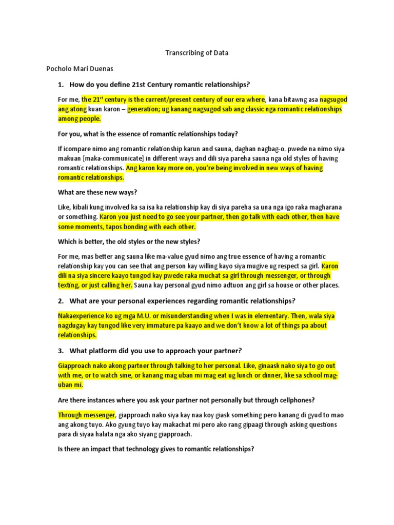 Practical Research - Transcribing of Data | PDF