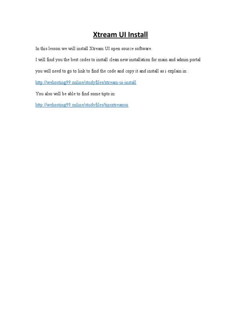3.1 Xtream UI Install | PDF