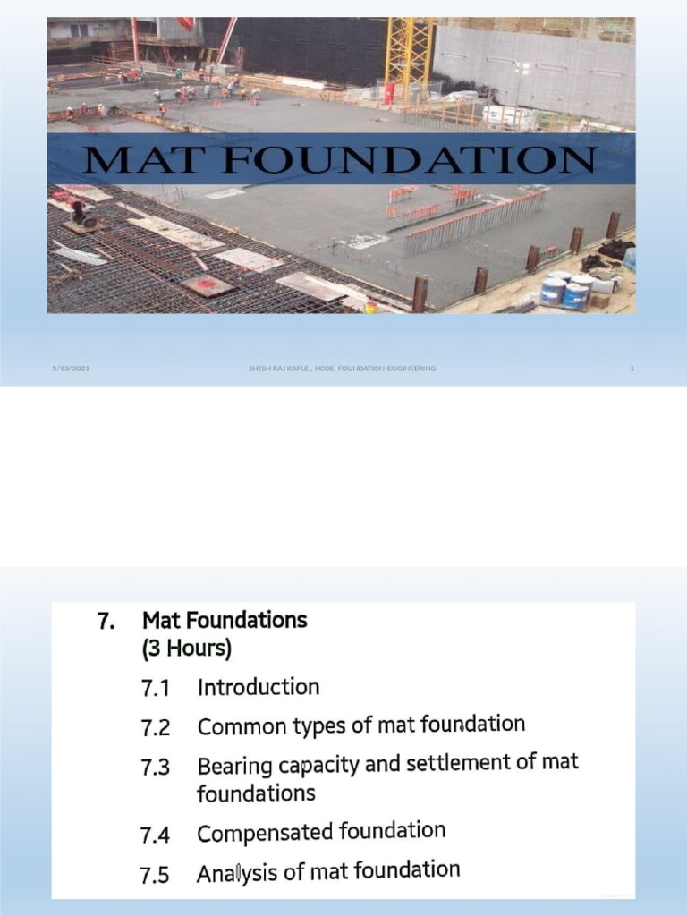 Chapter 7 (Mat Foundation) by Shesh Raj Kafle | PDF | Foundation ...
