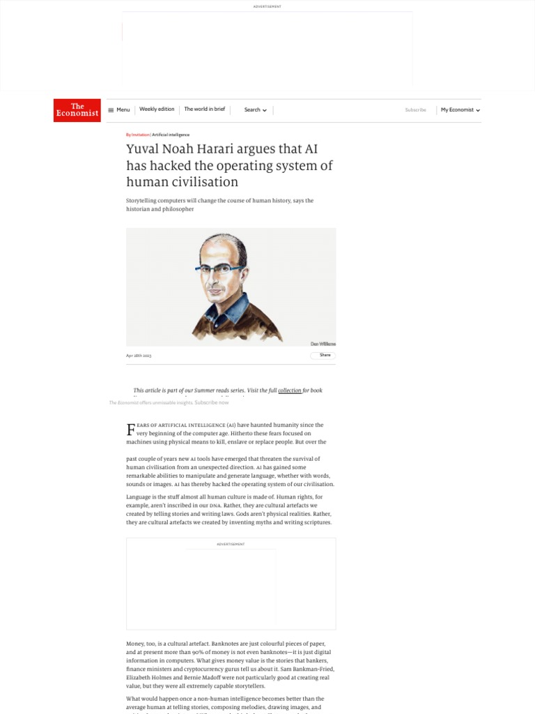 Harari: AI's Threat to Civilization | PDF | Artificial Intelligence ...