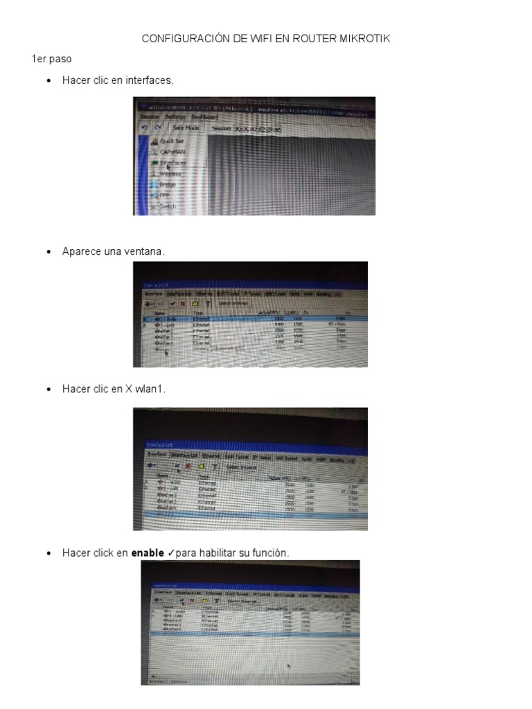 CONFIGURACIÓN DE WIFI EN ROUTER MIKROTIK | PDF | Wifi | Red de área amplia