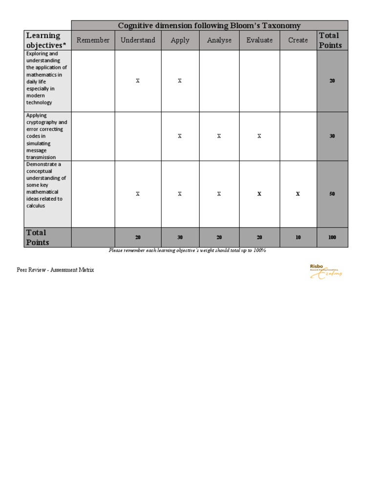 Assessment Matrix - Template | PDF