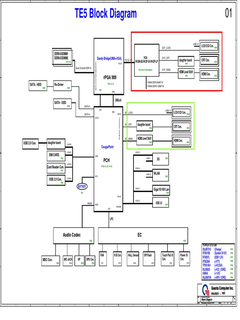 Toshiba L700 Te5d - Intel - Discrete - 11 - 0105 - V1 | PDF | Computer Engineering | Electronics