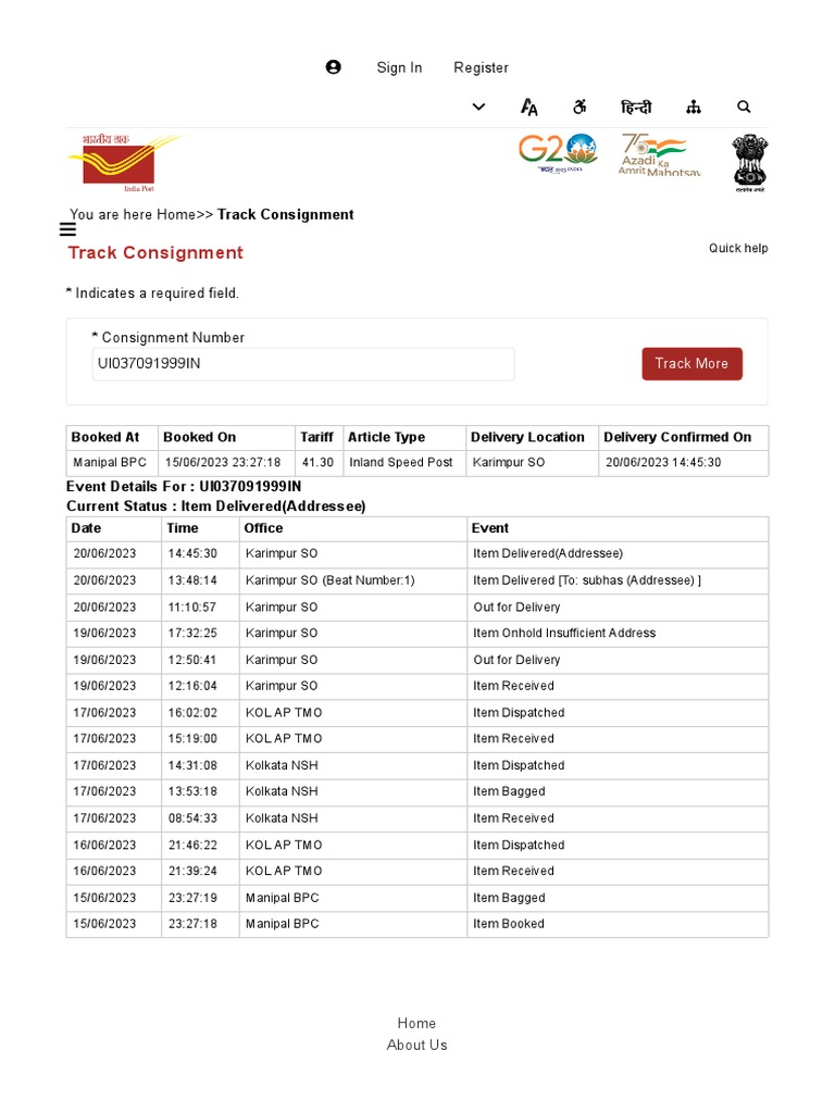 Track Consignment | PDF