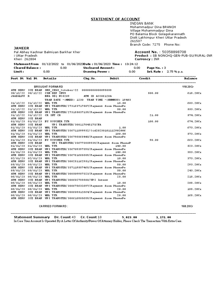 Statement 50358898708 20230601 132252 2 | PDF | Banking Technology | Business