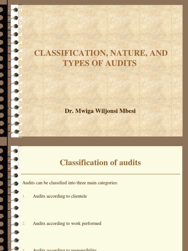 Types and Classification of Audits | PDF | Audit | Internal Audit