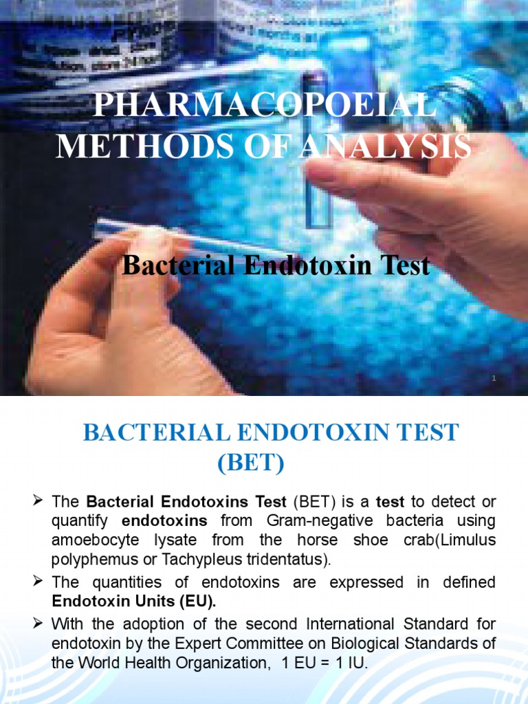 Bacterial Endotoxin Test | PDF | Assay | Concentration