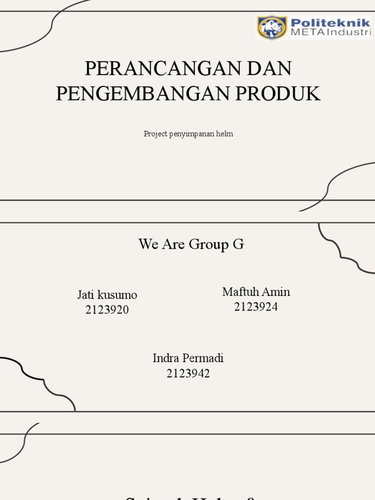 Tugas Besar Prancangan Produk Kelompok G | PDF