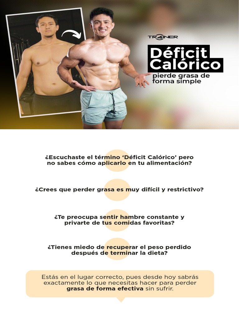 Déficit Calórico: Pierde Grasa Fácilmente | PDF | Dieta | Alimentos