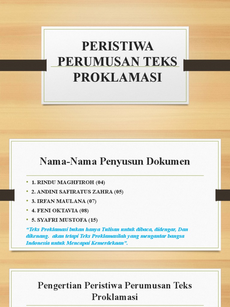 Perumusan Teks Proklamasi Kemerdekaan | PDF | Perjalanan