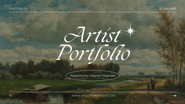 Vintage Minimalist Animated Artist Portfolio Presentation | PDF