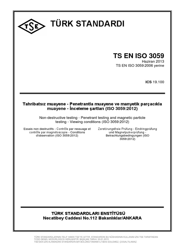 TS en Iso 3059 | PDF