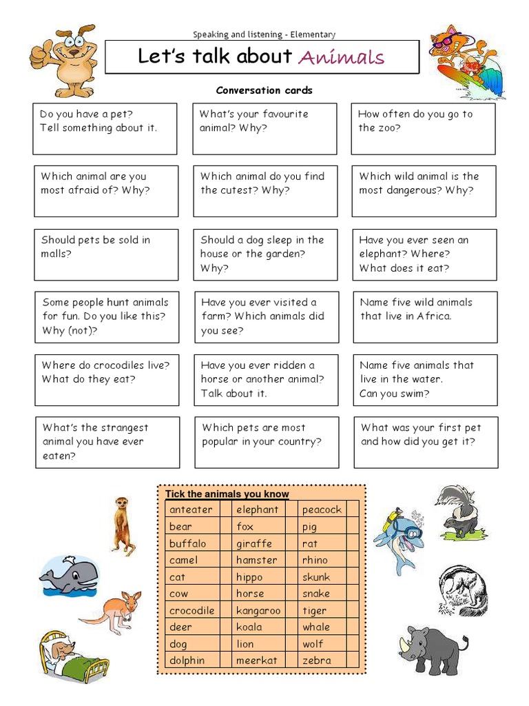 Lets Talk About Animals | PDF