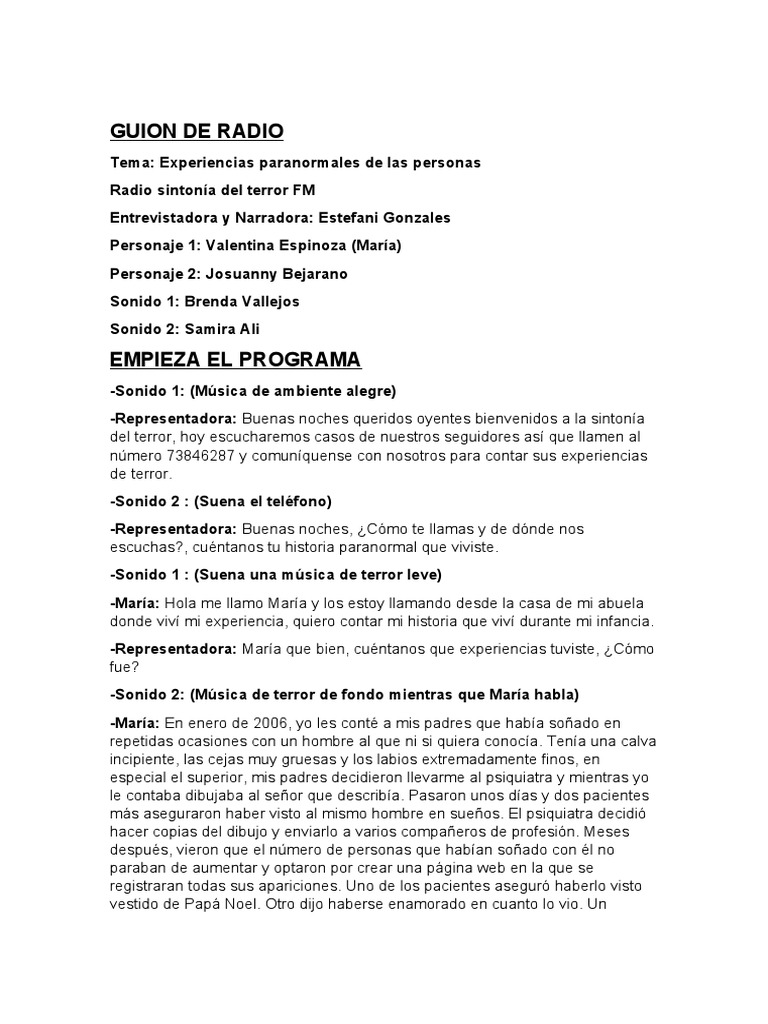 Guion de Radio | PDF