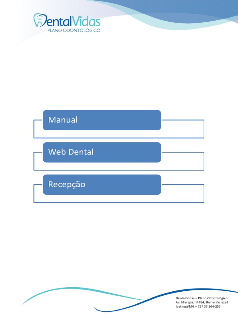 Manual de Recepção WebDental | PDF | Odontologia | Dentista