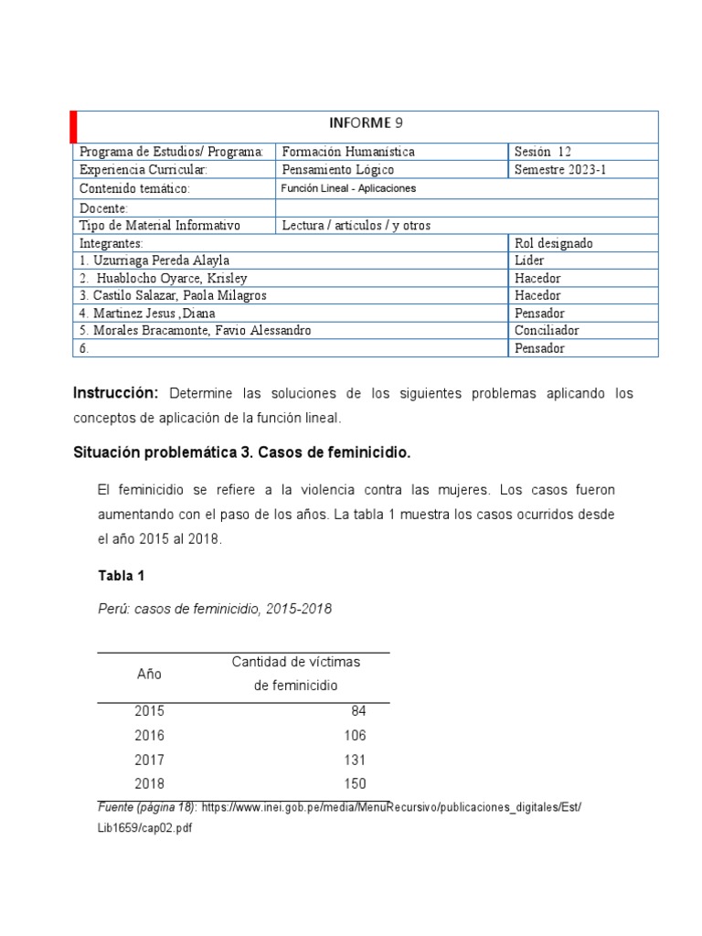Informe #09-E6 | PDF | Pendiente | Matemáticas
