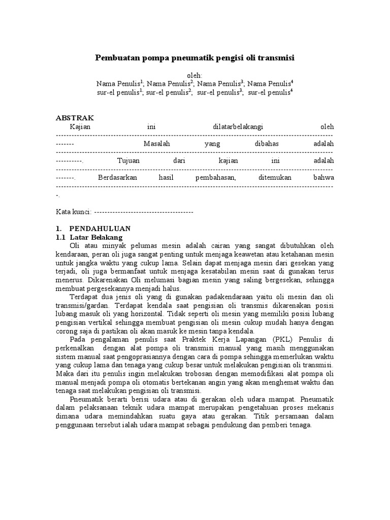 Template KTI GENAP B Indonesia | PDF