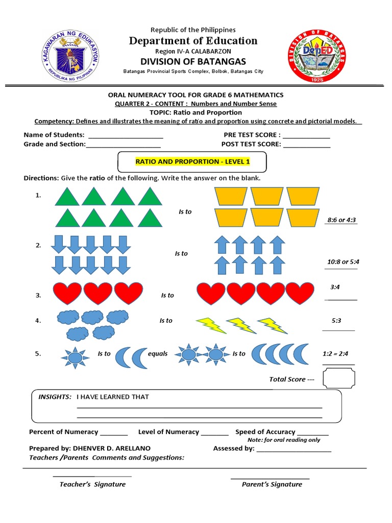 Q2 21 Defines and Illustrates The Meaning of Ratio and Proportion Using ...