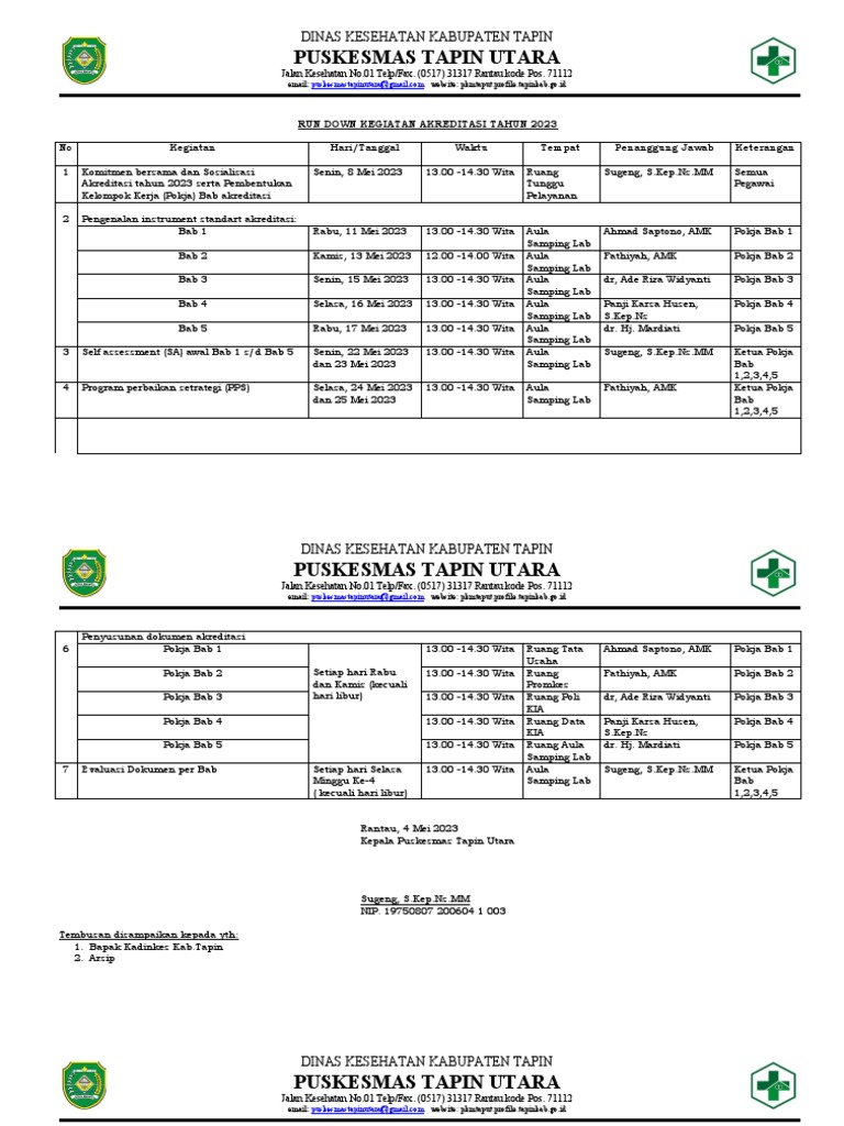 JADWAL PENYUSUNAN DOKUMEN AKREDITASI 2023 | PDF JADWAL PENYUSUNAN DOKUMEN AKREDITASI 2023 | PDF