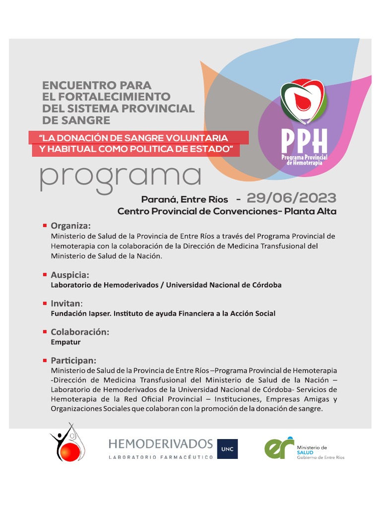 Hemo Programa 2023 | PDF | Derecho