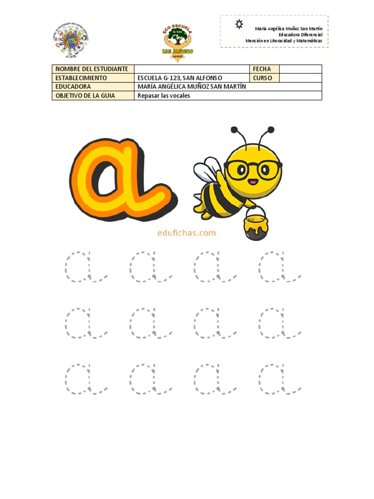 Repaso de Vocales para Estudiantes | PDF