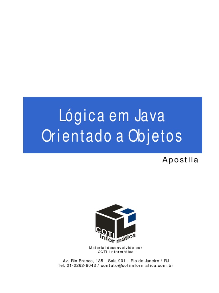 Apostila Logica Em Java Descargar Gratis Pdf Classe Programação 