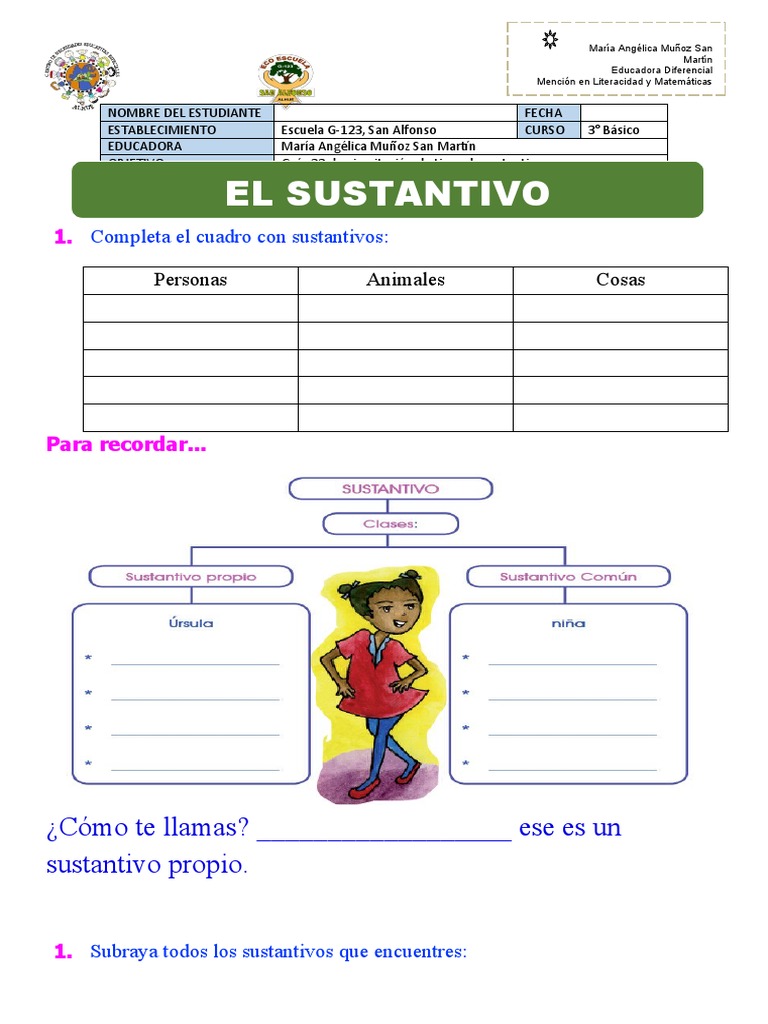 Guia 32 - de Sustantivos | PDF