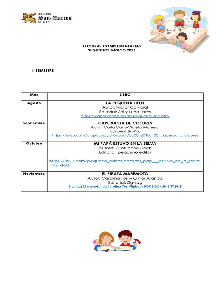 Lecturas Segundo Basico | PDF
