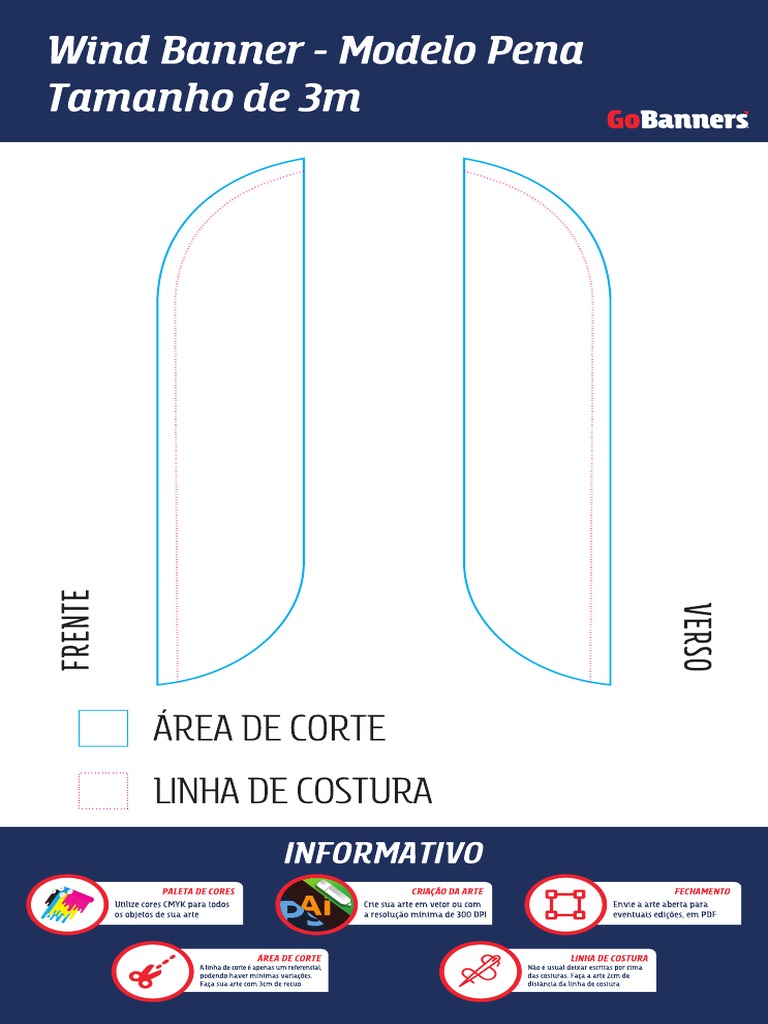 Gabarito WIND BANNER - 3 METROS PENA | PDF