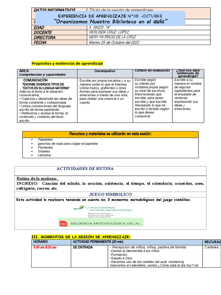 Sesion Sobre Elaboramos Una Receta para Mañana | PDF | Aprendizaje | ensalada