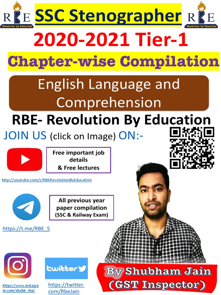 2020-2021 Tier-1: English Language and Comprehension | PDF