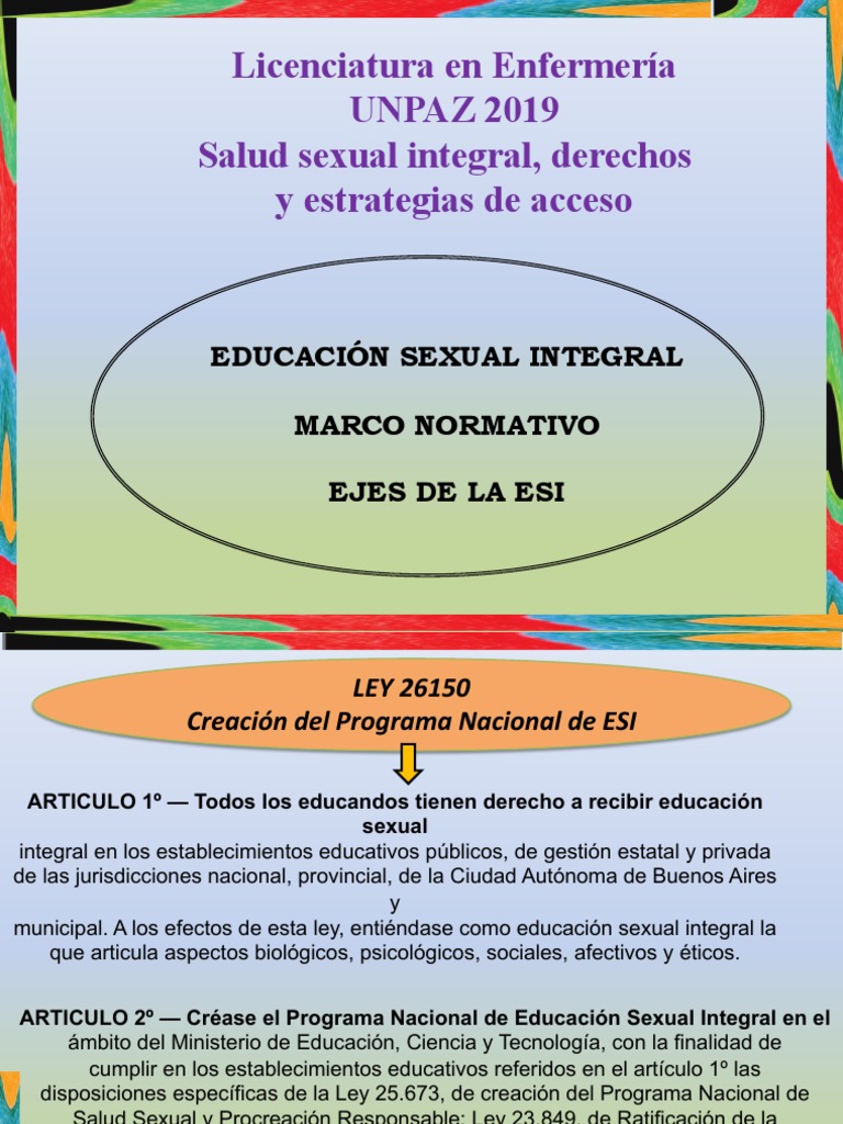 Ejes Conceptuales de La ESI 2019 | PDF | Educación sexual | Género