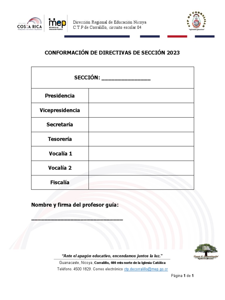 Formato Directivas de Sección 8-1 | PDF