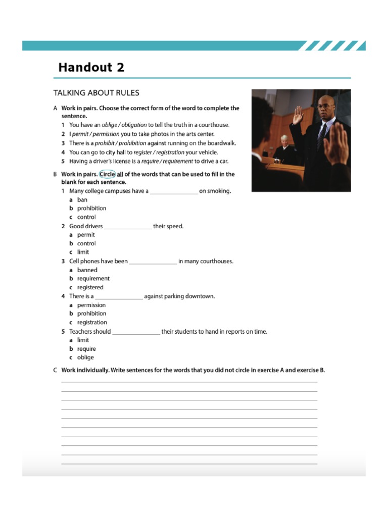 BUS 2.0 Level 4 Lesson Plan 9 Handout 2 | PDF