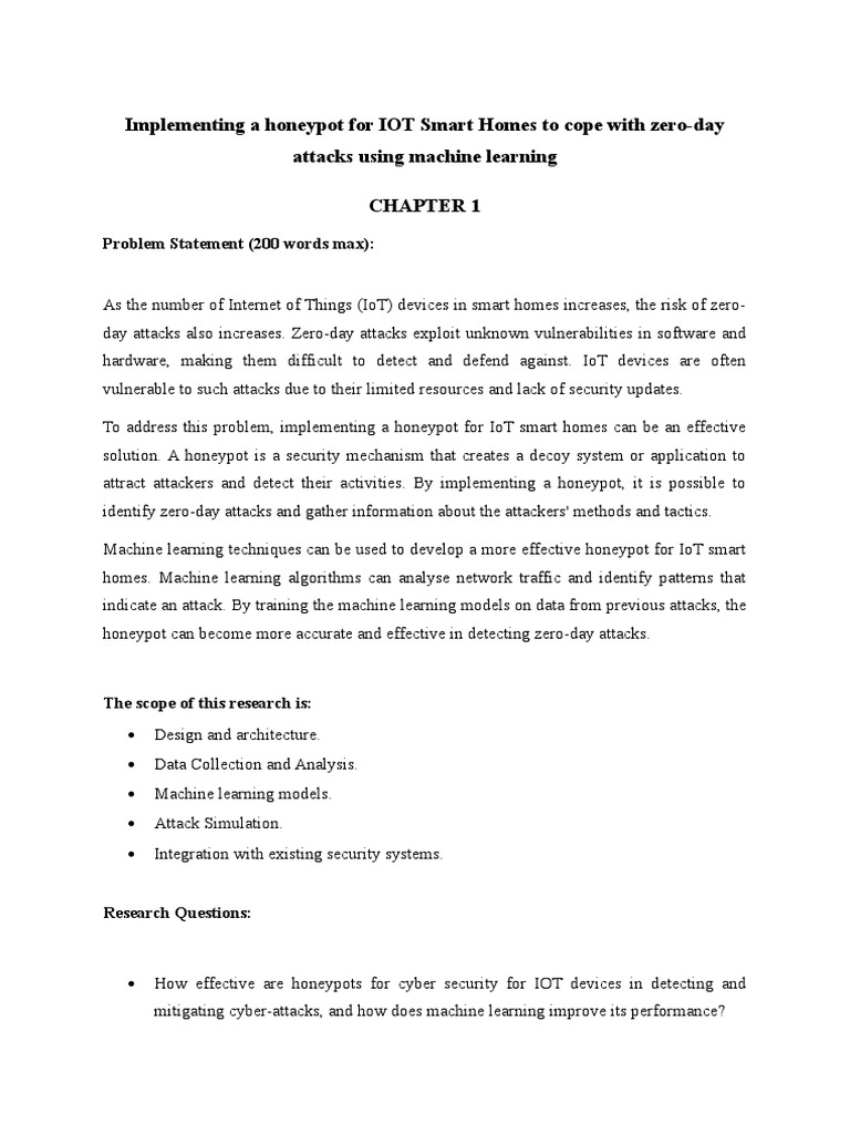 Proposal | PDF | Internet Of Things | Machine Learning