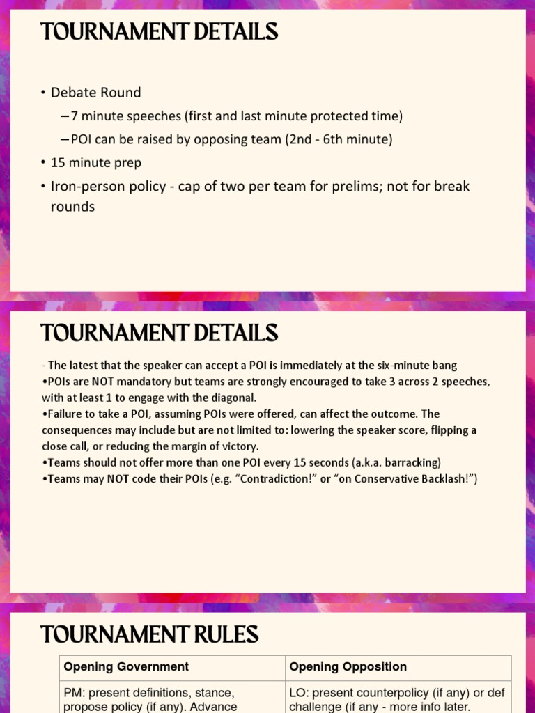 Debate Tournament Guidelines | PDF | Argument | Knowledge