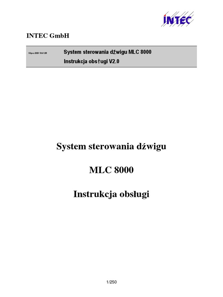 MLC 8000 Instrukcja | PDF