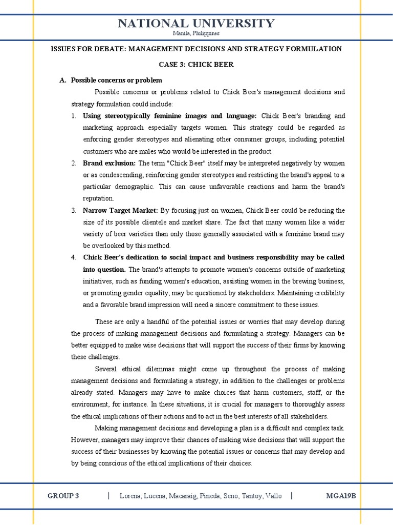 Group 3 Chick Beer | PDF | Brand | Marketing