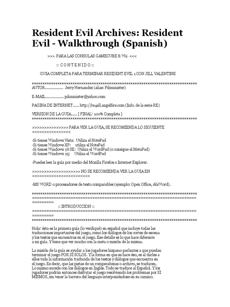 Resident Evil Archives | PDF | Zombis