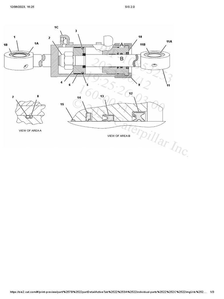 Cat 6020B Boom Cylinder Details | PDF | Engine Technology | Energy ...