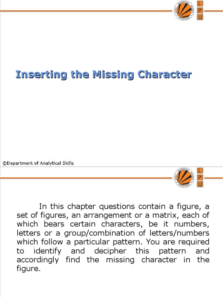 Lecture2121 21087 Inserting Missing Character1 | PDF | Teaching Methods ... Lecture2121 21087 Inserting Missing Character1 | PDF | Teaching Methods ...
