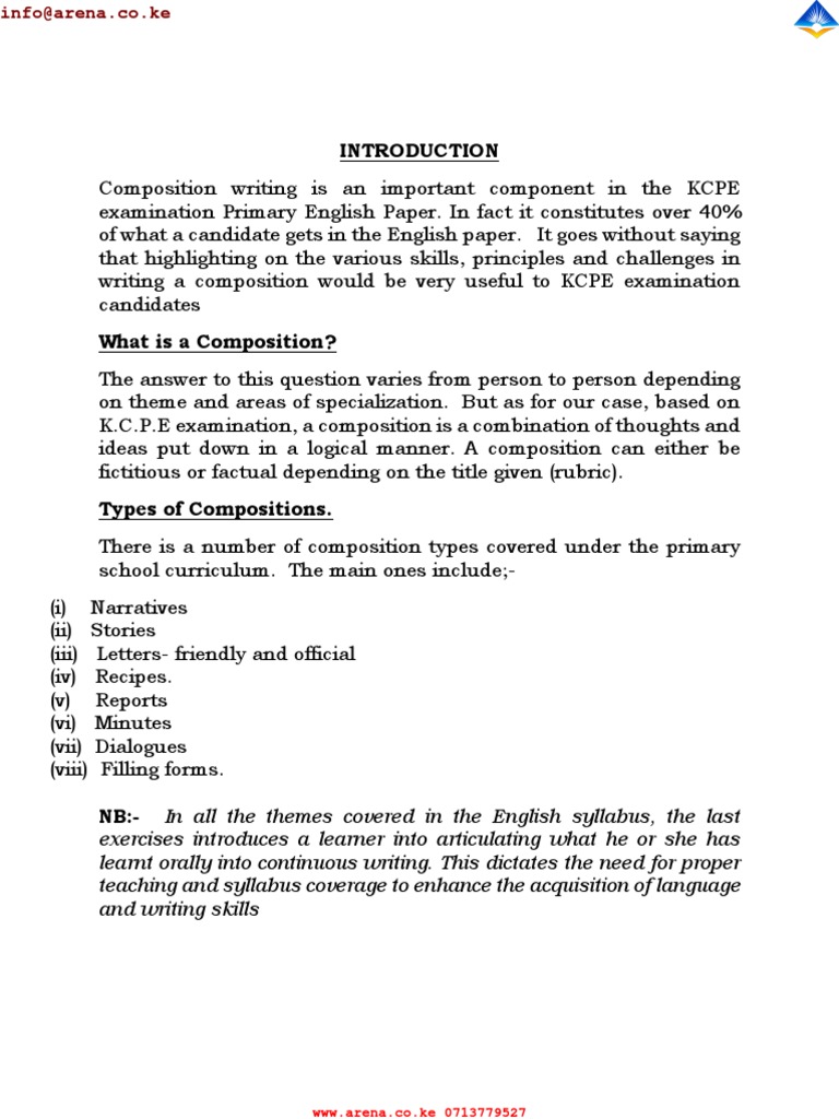 Guide to Composition Writing | PDF