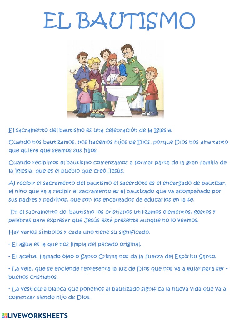 Ejercicios Bautizo | PDF | Bautismo | Sacramentos