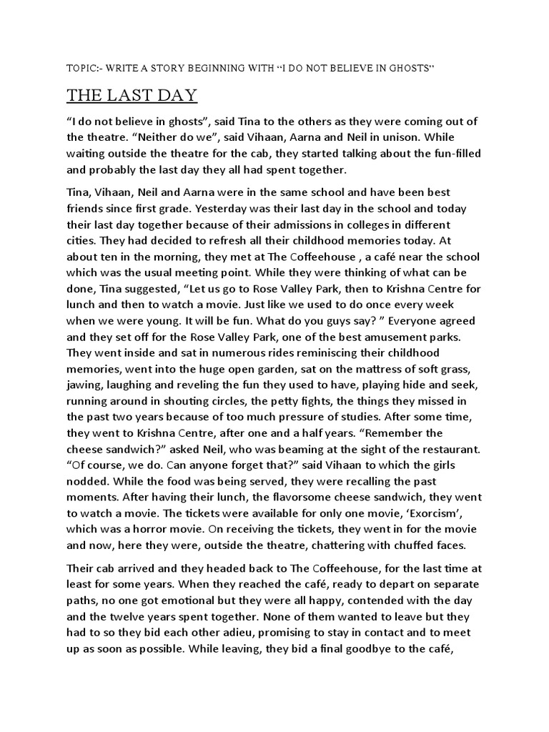 The Last Day - Story | PDF