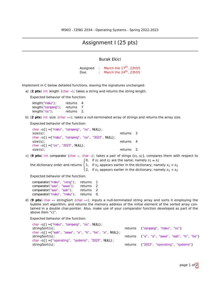 Assignment I (25 PTS) : Burak Ekici | PDF | Teaching Methods & Materials | Science & Mathematics