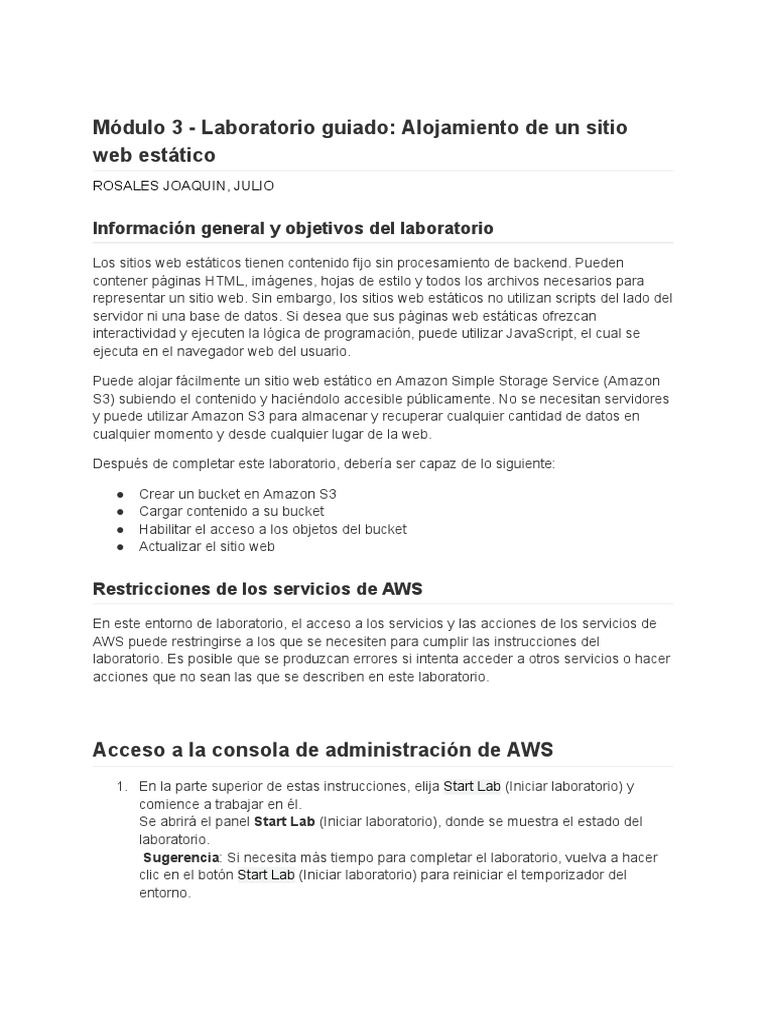 Módulo 3 - Laboratorio de Desafíos - Creación de Un Sitio Web Estático ...