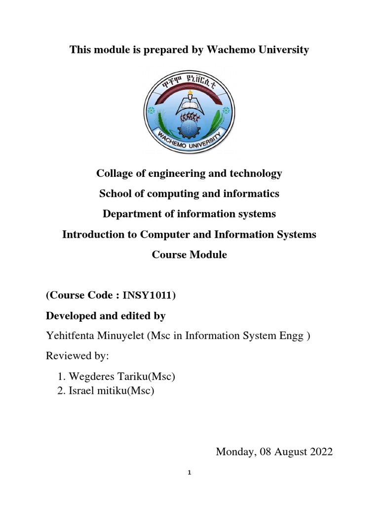 Intro IS Module | PDF | Microcomputers | Personal Computers Intro IS Module | PDF | Microcomputers | Personal Computers