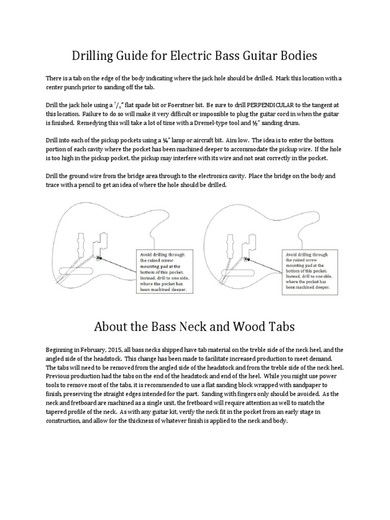 Bass Guitar Info Sheets | PDF
