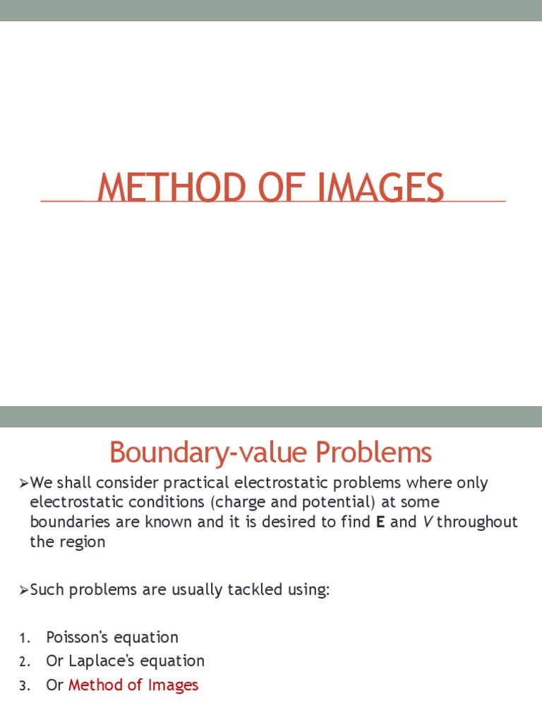 Lecture-23 Method of Images (1) | PDF | Plane (Geometry) | Theoretical ...