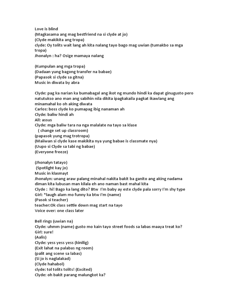 Love Is Blind Final Script. | PDF